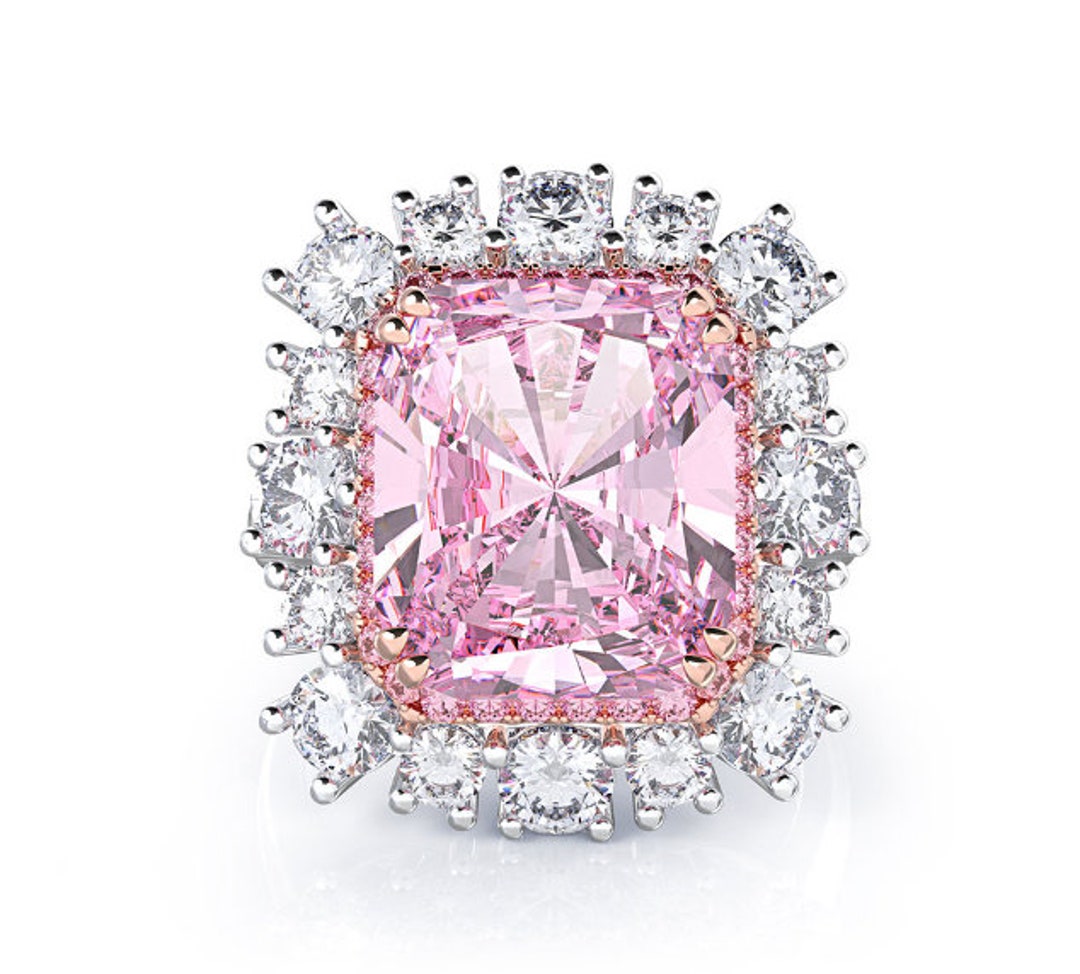 Lab Pink Sapphire Ring 925 Sterling Silver Woman Ring - Etsy
