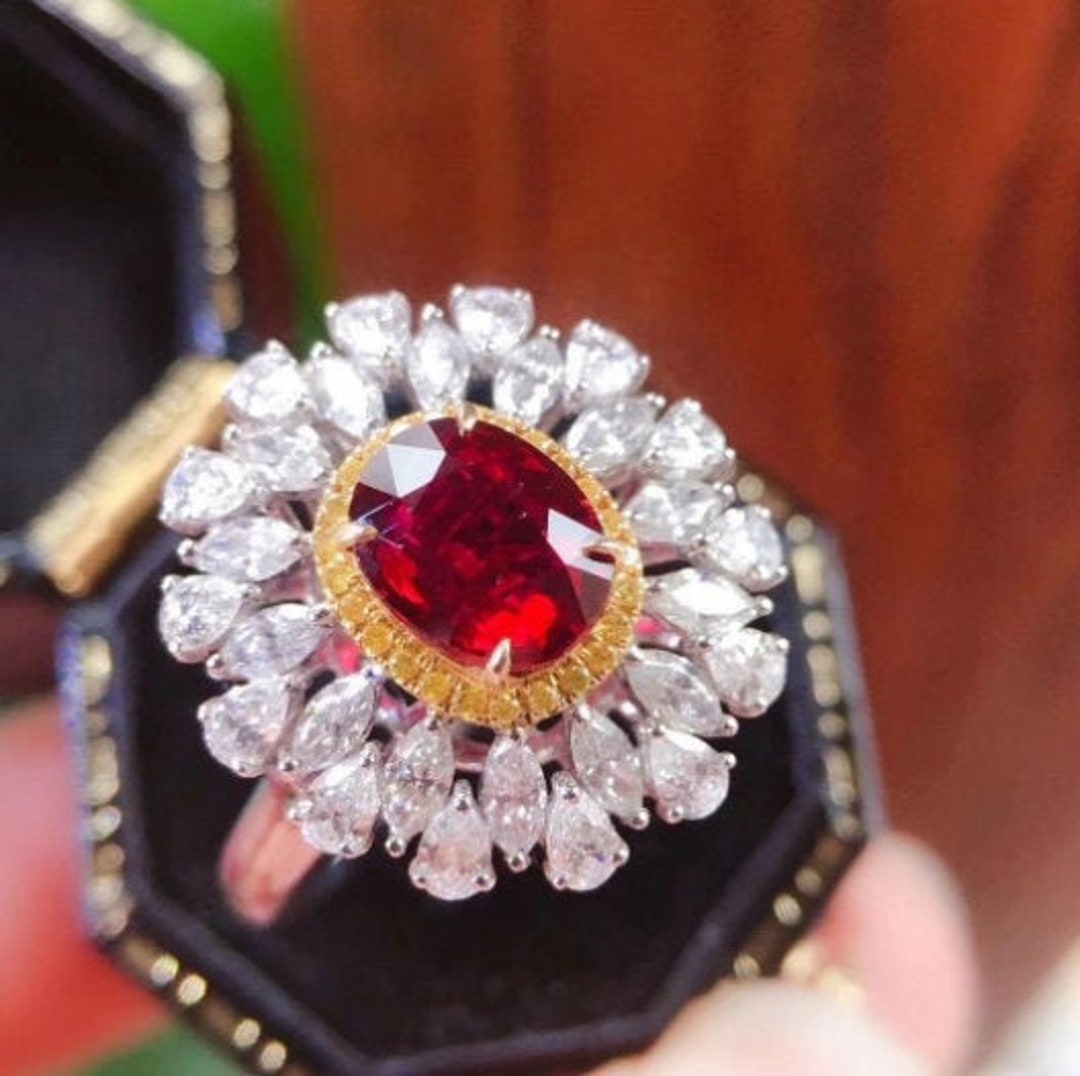 Natural Ruby Ring,925 Sterling Silver,engagement Ring, Wedding Ring ...