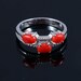 Natural Coral Ring 925 Sterling Silver Coral Engagement - Etsy