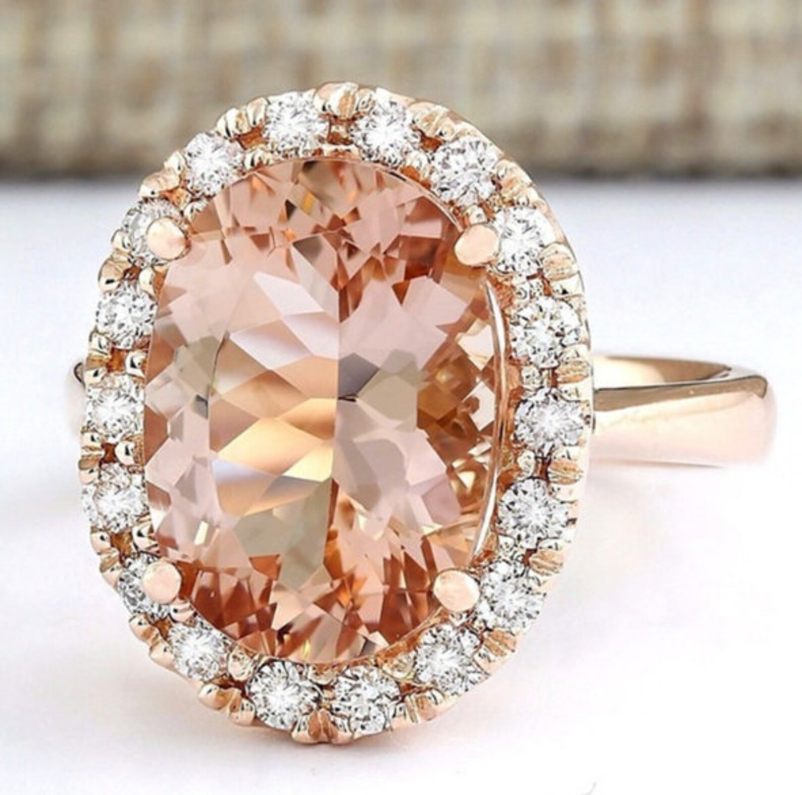 Morganite Woman Ring Morganite Ring 925 Sterling Silver - Etsy