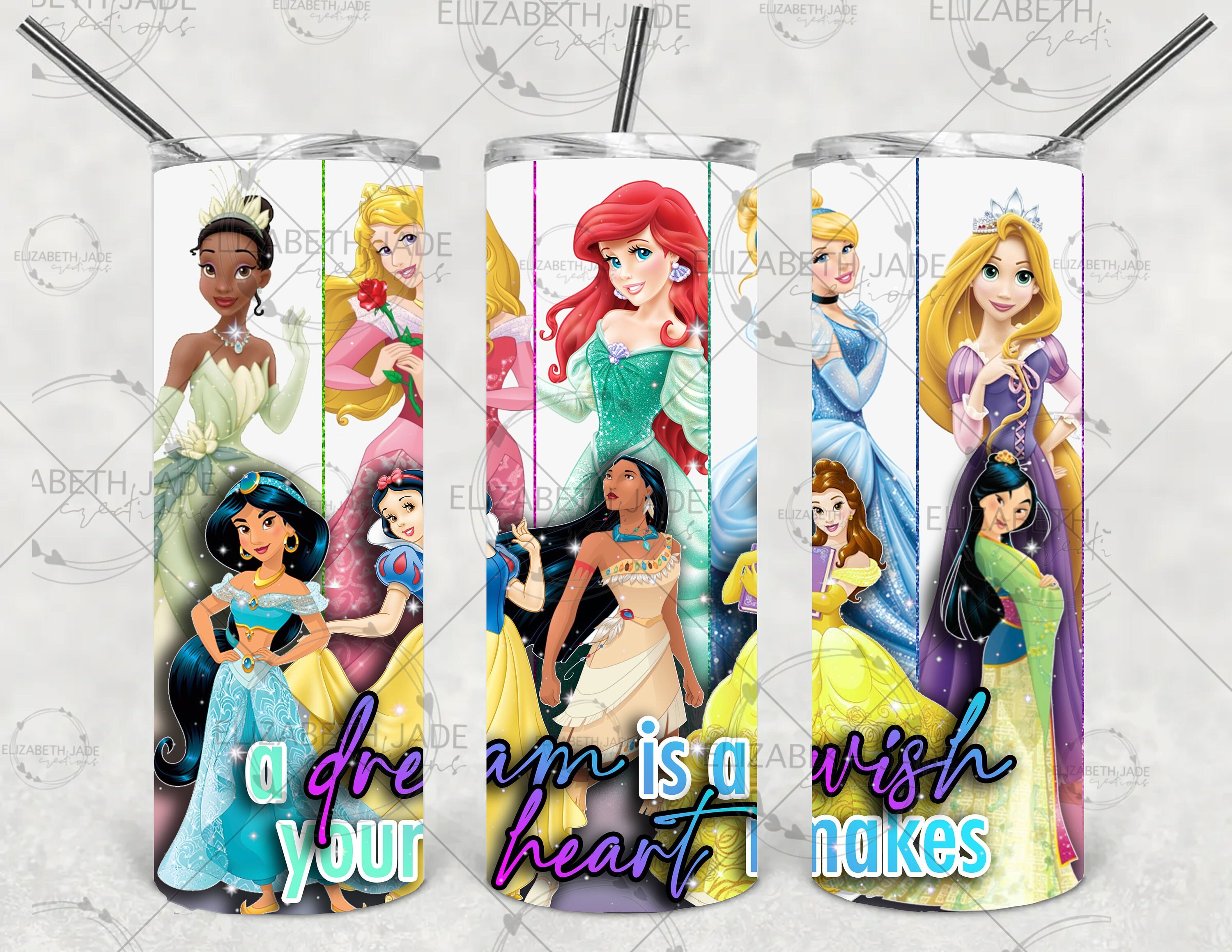 Princess Design 20oz. Sublimation - Etsy