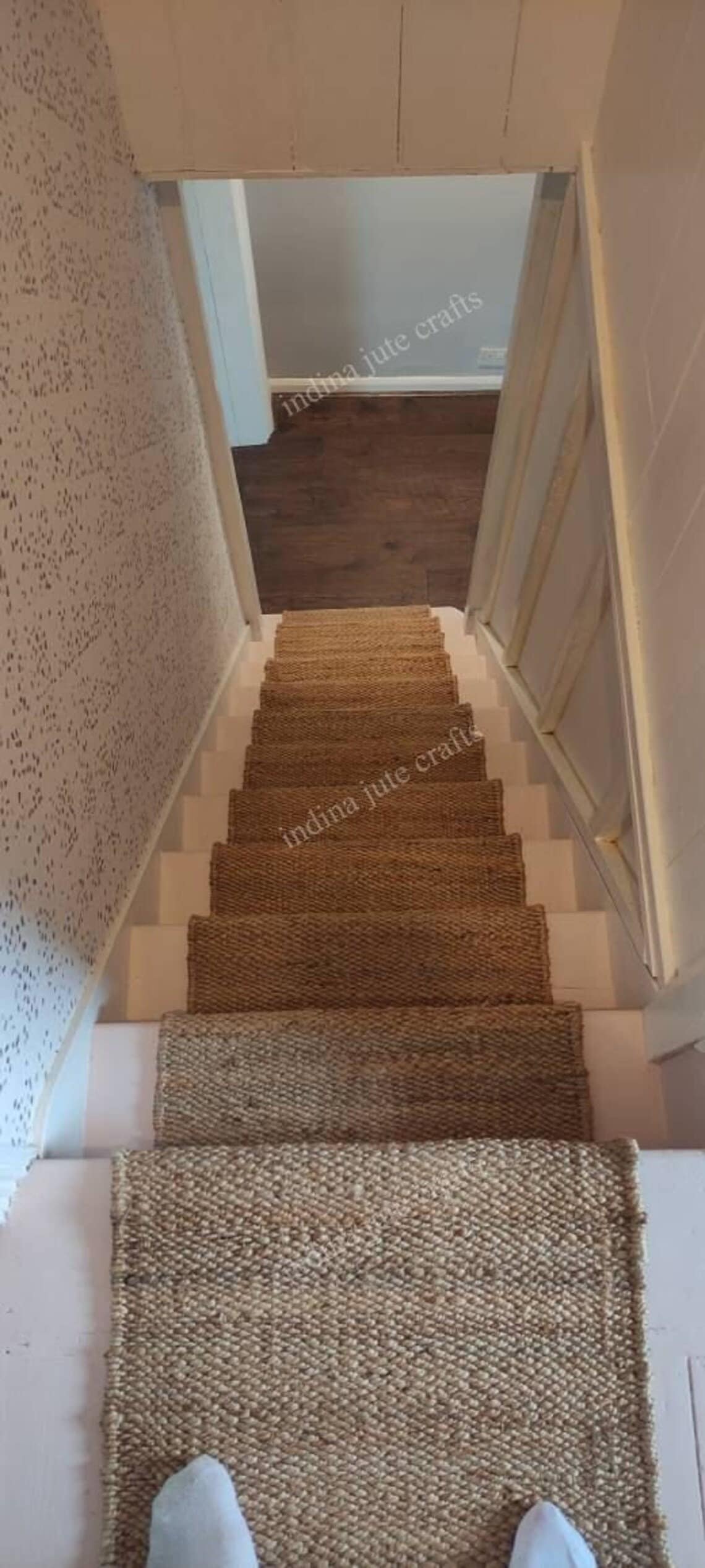 Buy Natural Jute Runner Stair Runner, Self Fit Stairs Runner, Hemp Jute ...