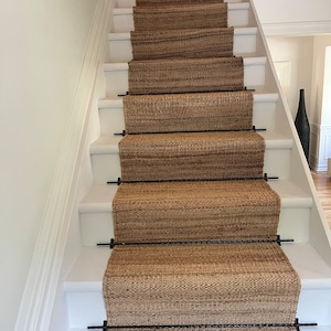Natural Jute Runner - Stair Runner, Self Fit Stairs Runner, Hemp Jute ...
