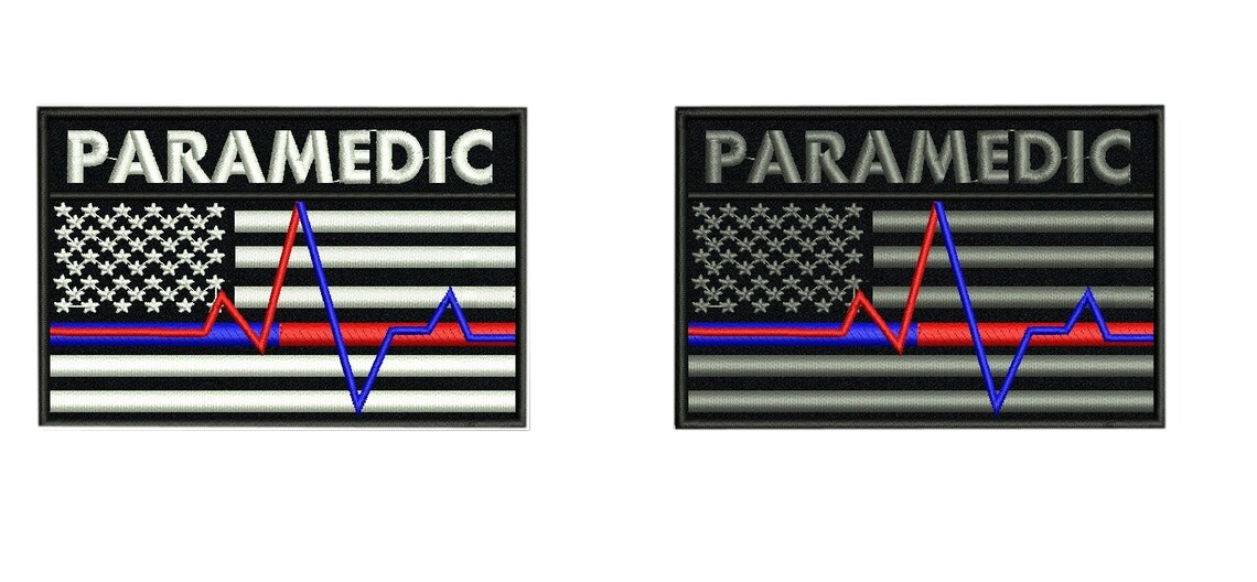 EMS EMT Rescue Paramedic RED Line Blue Line American Flag - Etsy
