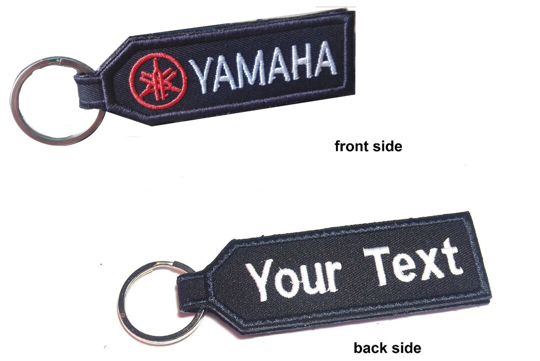 Custom Name Text Yamaha Motorcycle Biker Racing Car Embroidered Tag ...