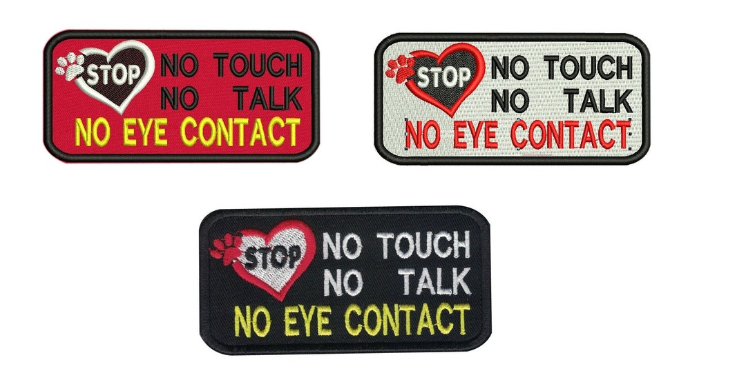 2 Pcs Dog Heart Service Dog NO Touch NO Talk NO Eye Contact Patch ...