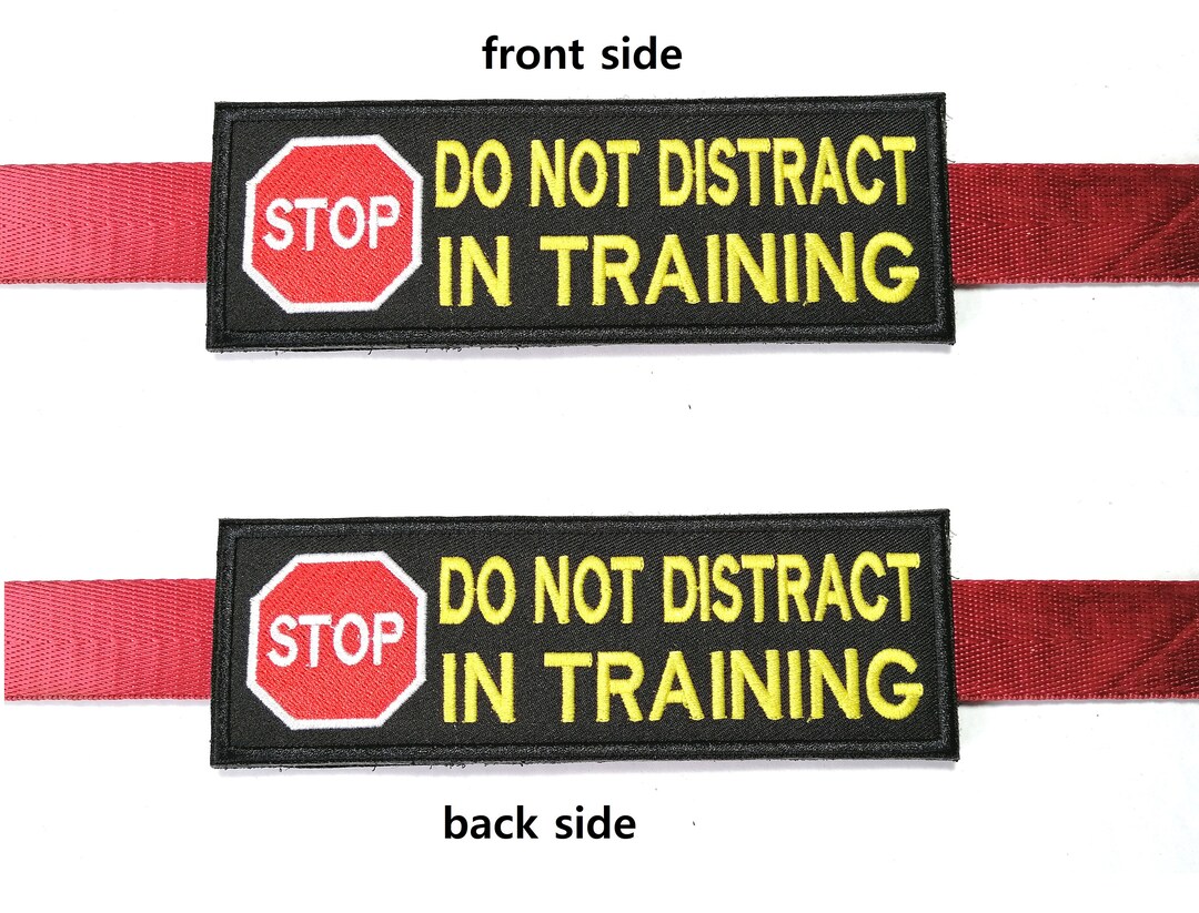 Do Not Distract in Training Double Side Emboidered Patch for Leash Wrap ...