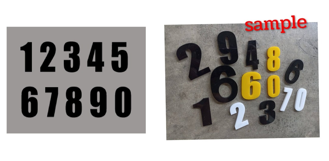 Laser Cut Numbers Black Numbers Acrylic Numbers Numbers for Crafts ...