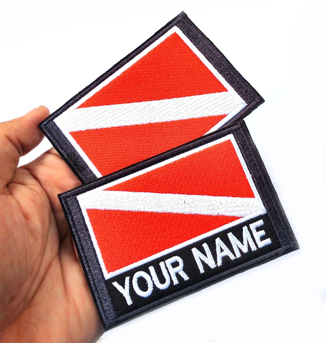 Personalized Custom Name Scuba Diving Flag Embroidered Slim Credit Card ...