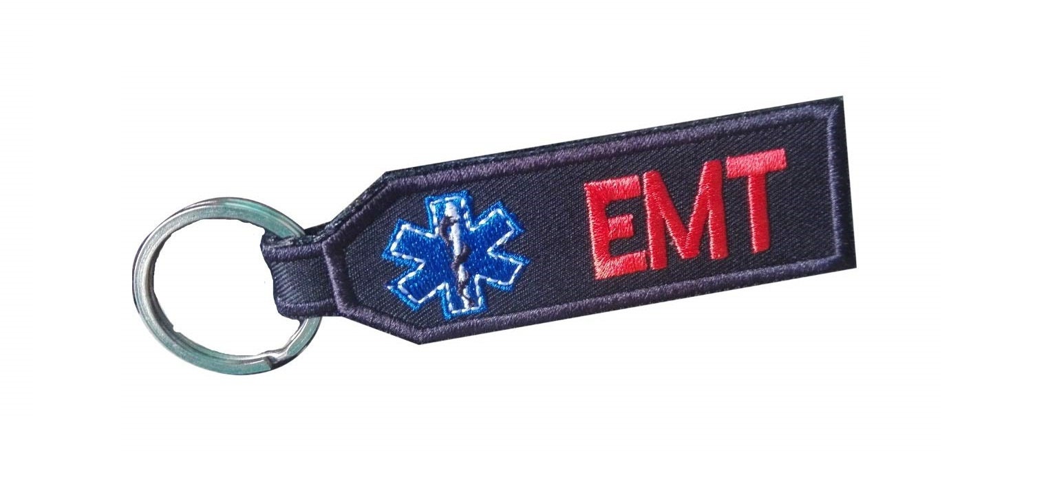Paramedic Medic EMT EMS TAG Keychain Key Ring Embroidered Gift | Etsy