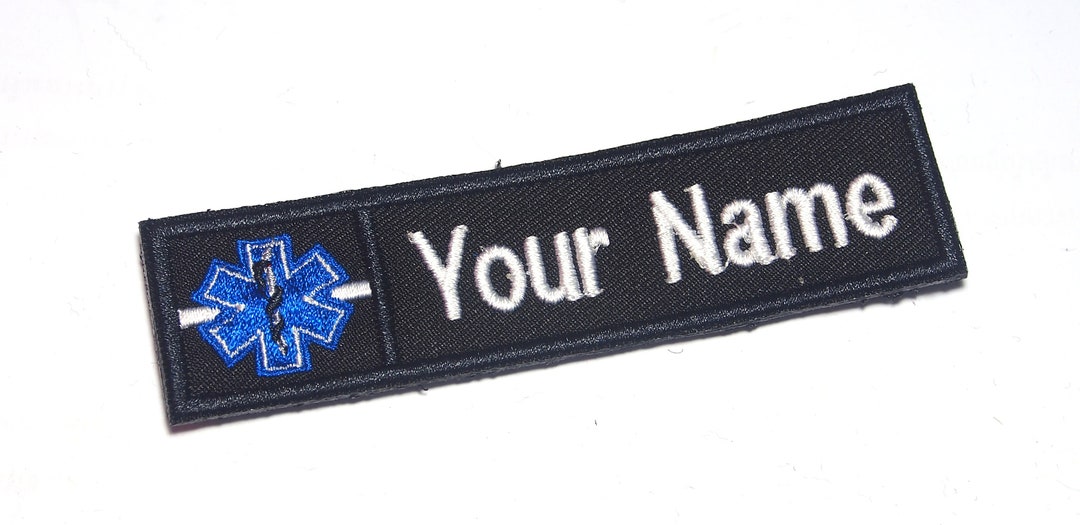 2 Pcs Personalized Custom Name EMS EMT Rescue Paramedic White Line ...