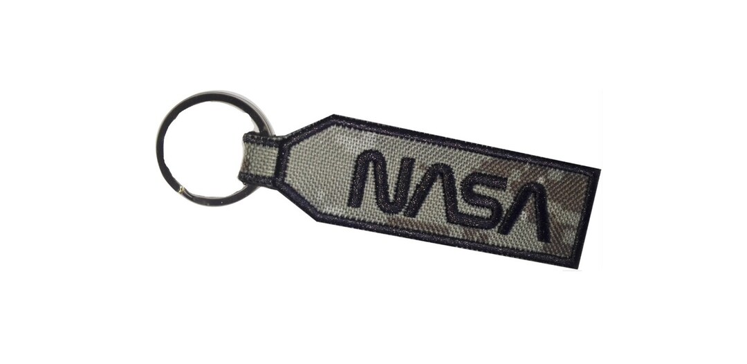 NASA Space Army Embroidered Tag Keychain Gift for Friend (double Side ...