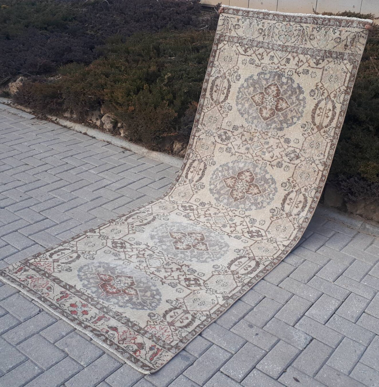 Vintage Pastel Color Antique Rug. Organic New Fashion Rug. | Etsy