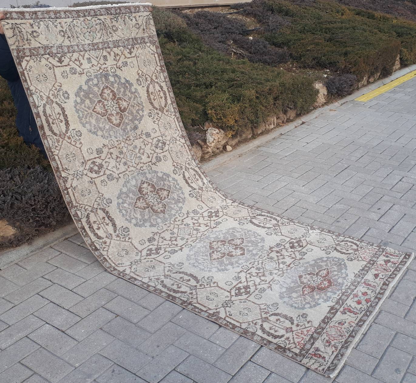 Vintage Pastel Color Antique Rug. Organic New Fashion Rug. | Etsy