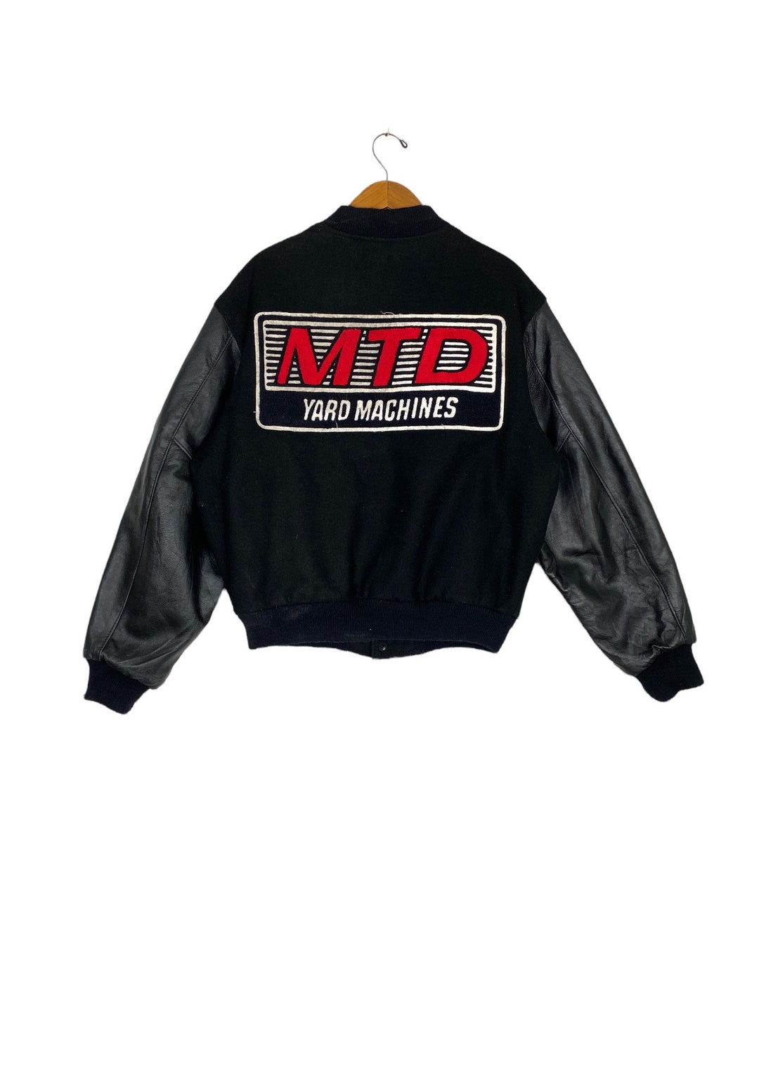 Vintage MTD Yard Machines Wool Varsity Bomber Jacket Scorvill Zip Made ...