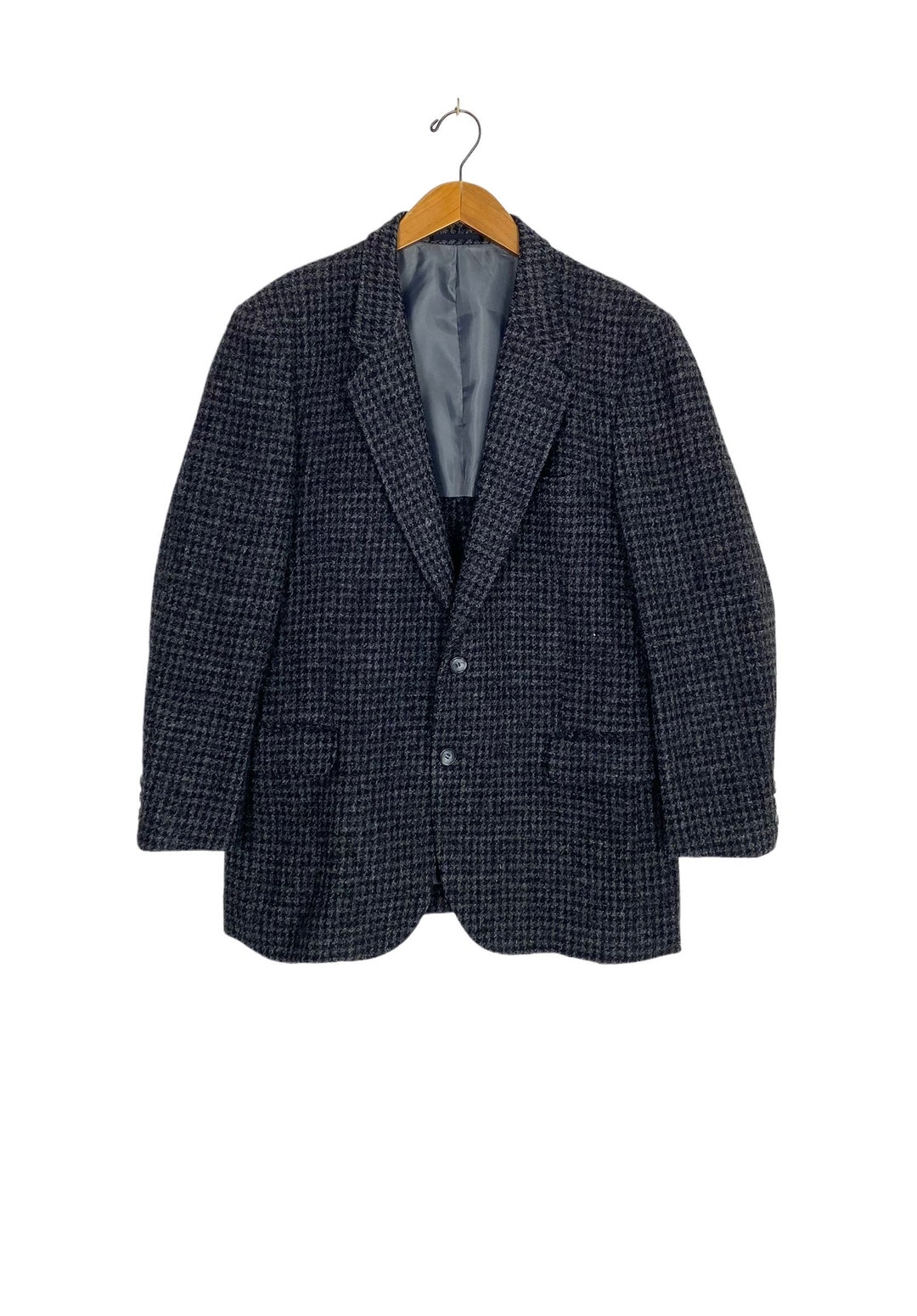 Vintage Harris Tweed Check Hand Woven Coat Made in Japan Men’s Medium ...
