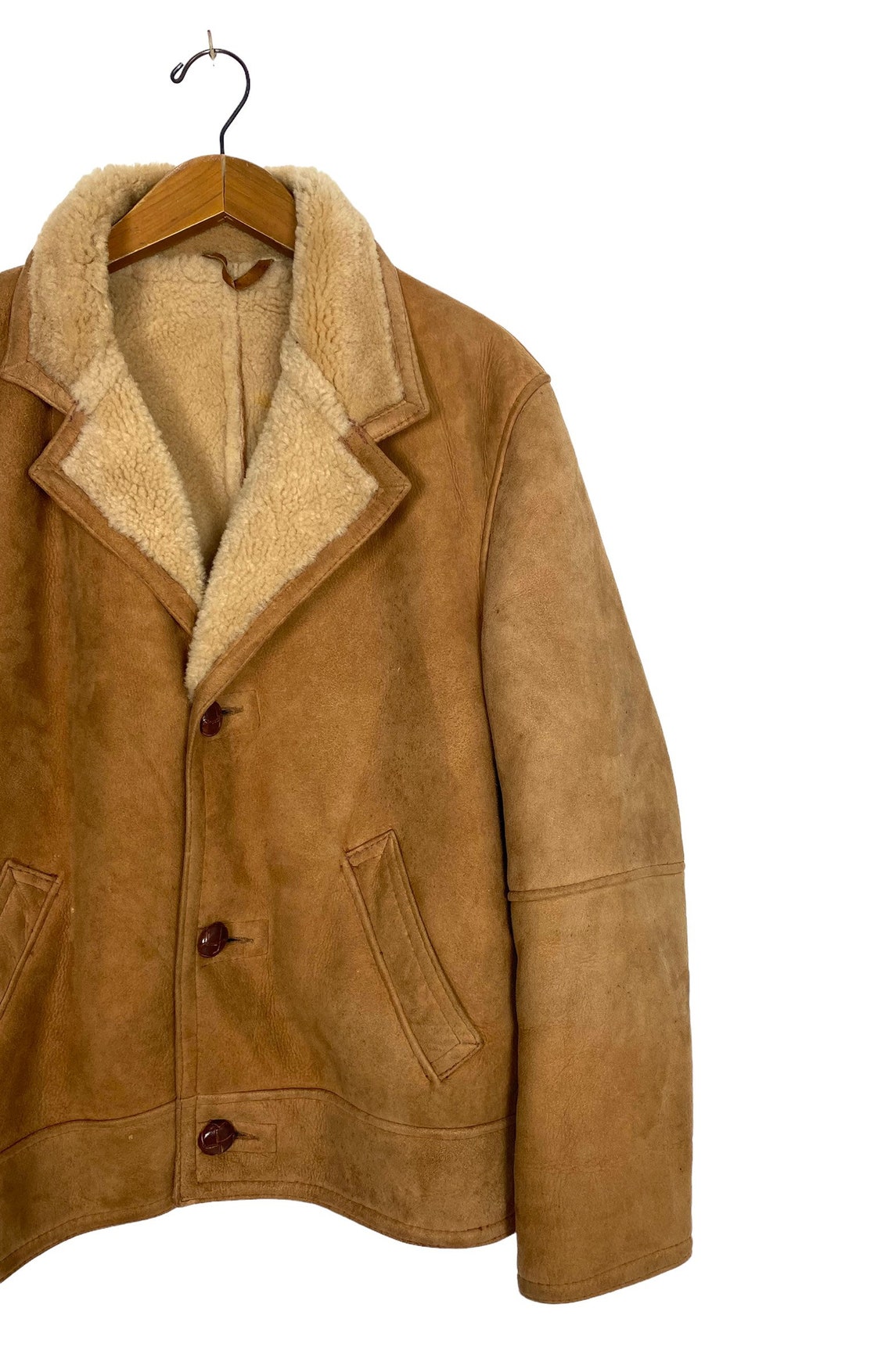 Vintage Schott Suede Leather Sherling Jacket Made in Usa Men’s Medium ...