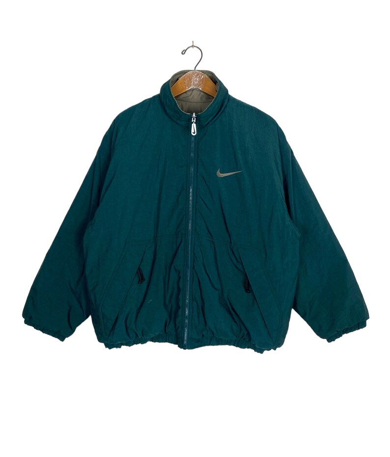 Vintage Nike Swoosh Reversible Jacket Embroidery Big Logo Men’s Medium ...