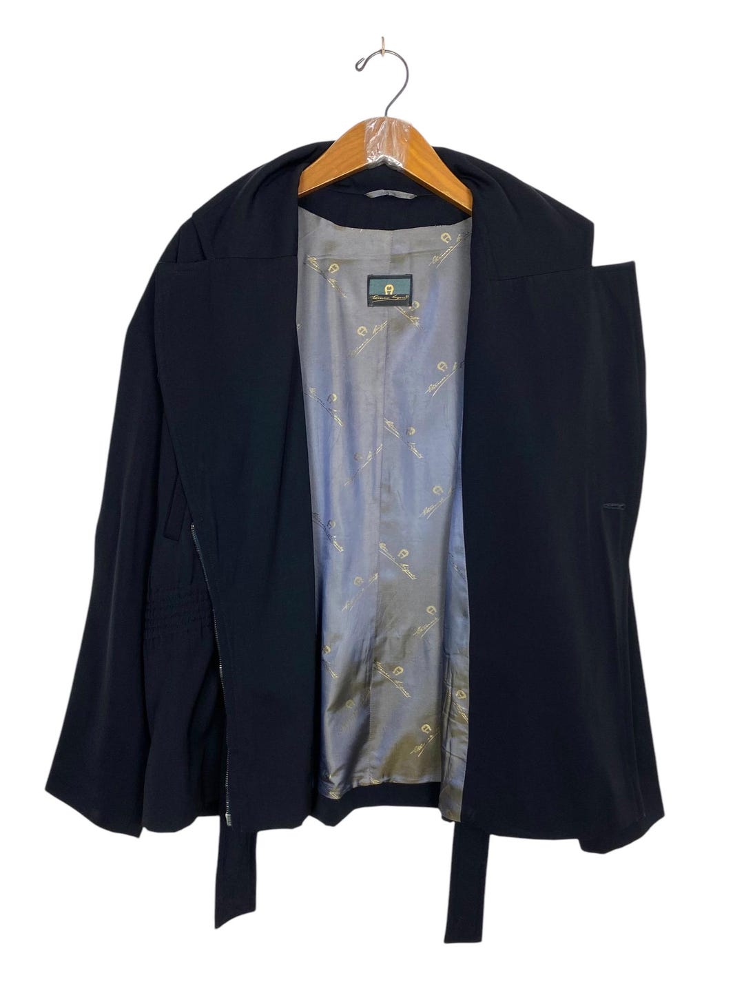 Vintage Etienne Aigner Wool Coat With Rope Made in Germany Riri Zip ...