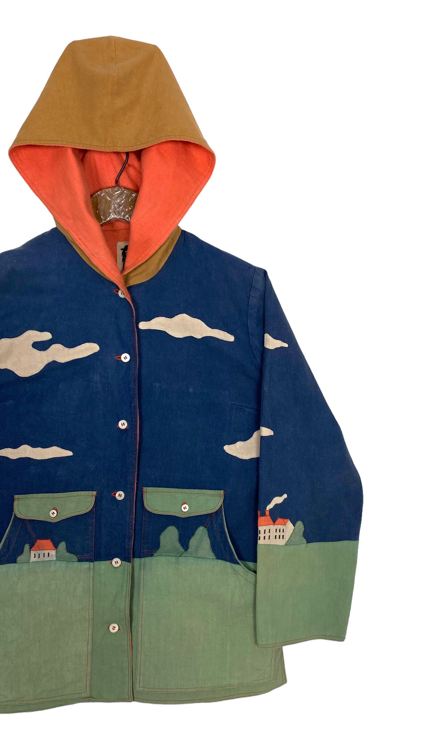 Vintage Studio Nook Japan Art Design Multicolor Hoodie Womens Small ...