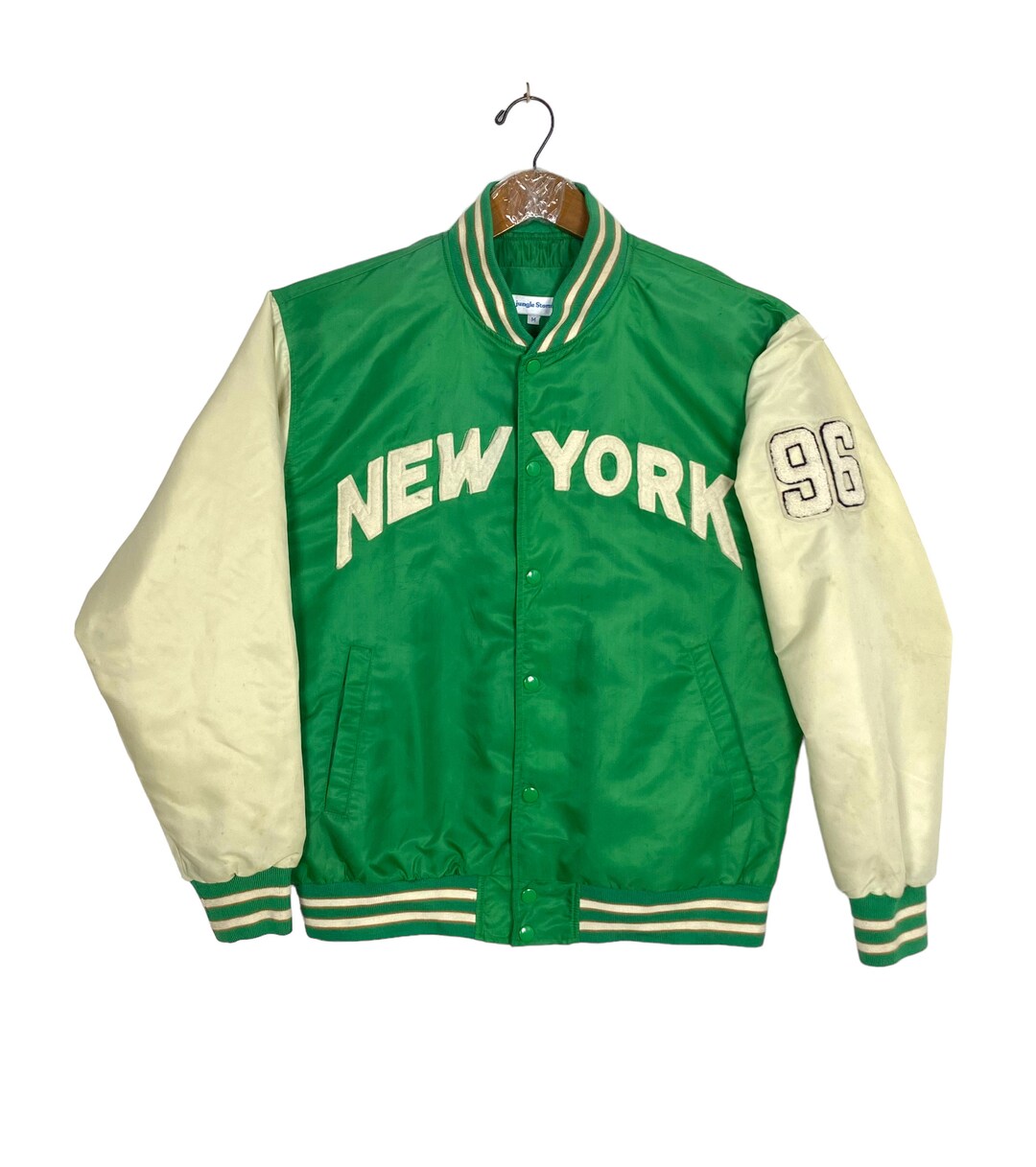 Jungle Storm New York 96 Bomber Jacket Spellout Men’s Medium Size Rare ...