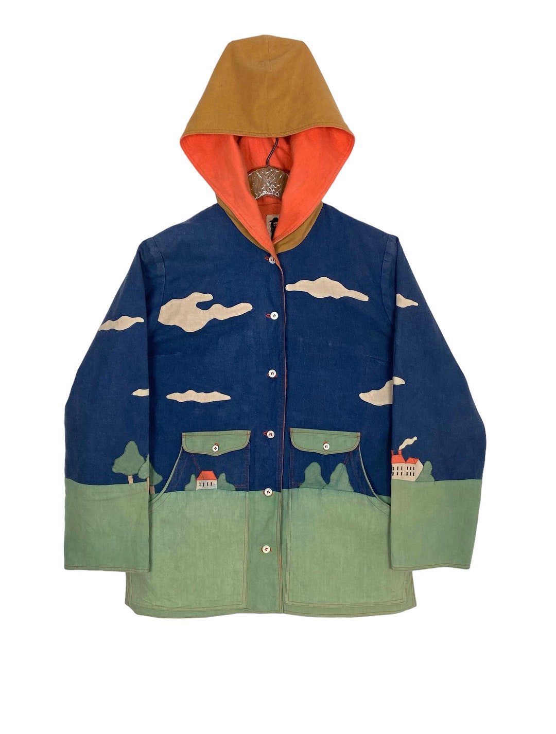 Vintage Studio Nook Japan Art Design Multicolor Hoodie Womens Small ...