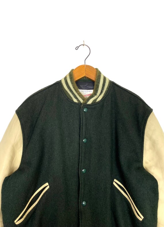 Vintage Butwin Letterman Varsity Wool Leather Jacket … - Gem
