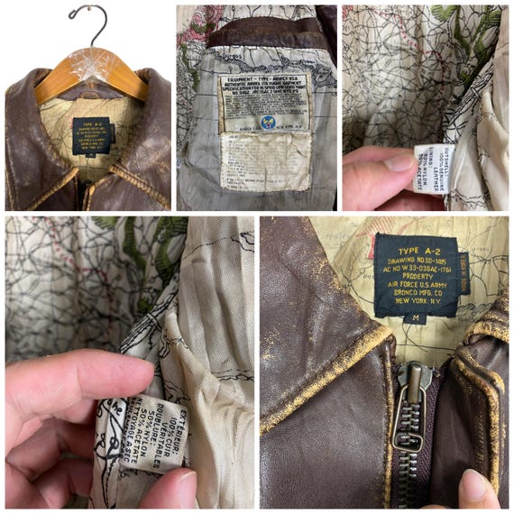 Vintage Avirex Limited USAF DRAWING Type A2 Leather J… - Gem