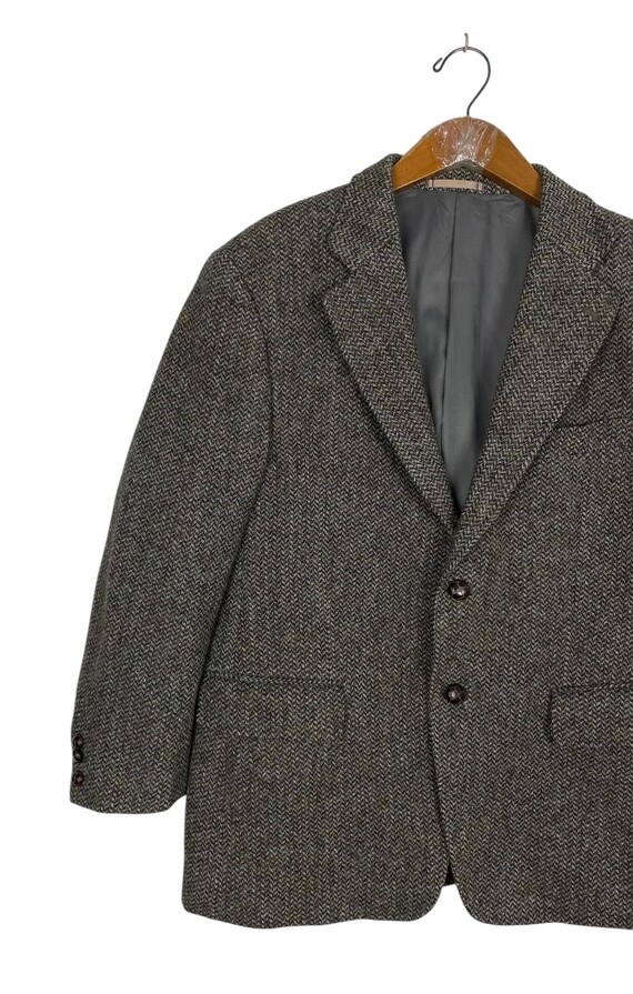 Vintage Harris Tweed Herringbone Coat Blazer Men’s Me… - Gem