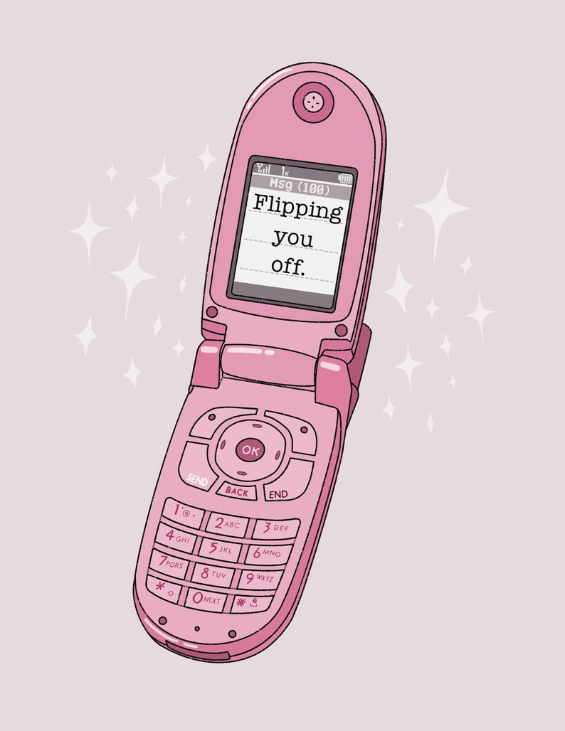Printable flipping You Off Vintage Flip Phone - Etsy