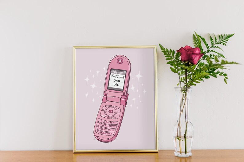 Printable flipping You Off Vintage Flip Phone - Etsy