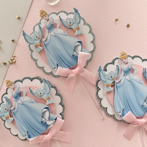 Princess Cupcake Topper, Pink Princess Cupcake Topper, Blue Princess ...
