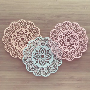 Warm Pastel Paper Lace Doilies - Etsy