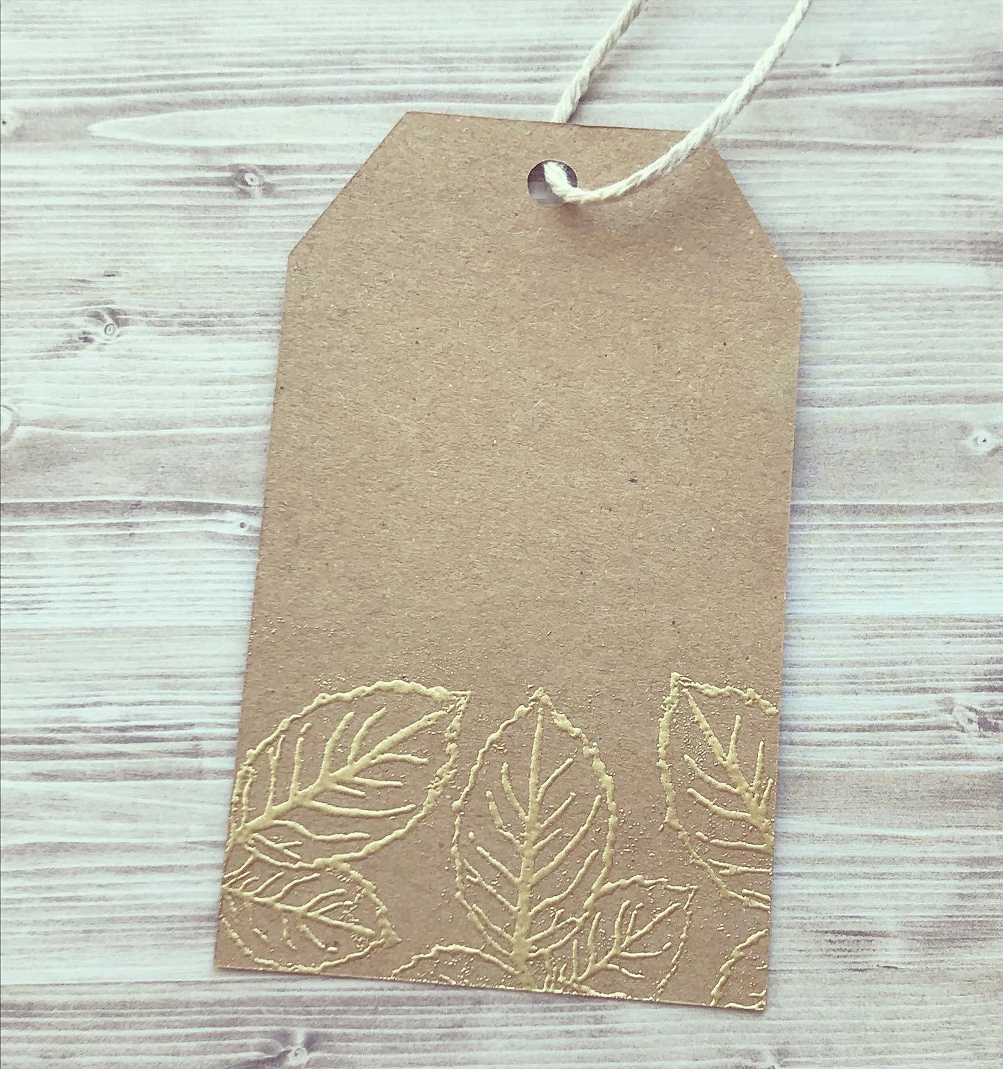 Brown with gold leaves gift tags pack of 12 | Etsy