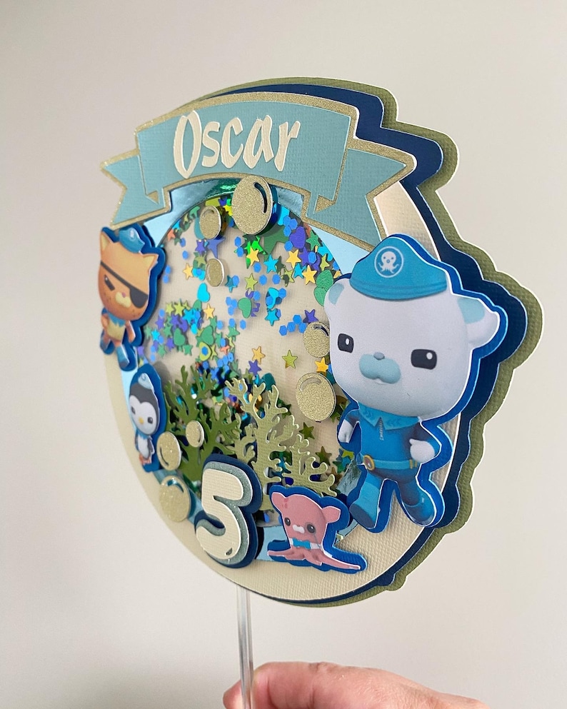 Personalised Octonauts Cake Topper Octonauts Shaker Blue - Etsy