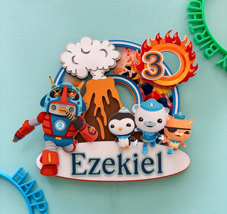 Octonauts Ring of Fire Cake Topper, Octonauts Shaker, Blue Octonauts ...