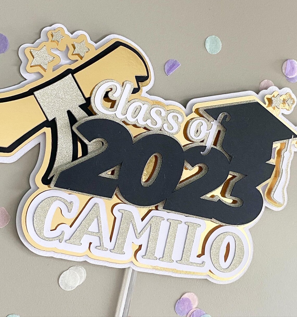 Graduation Personalised Cake Topper Class of 2023 Party - Etsy