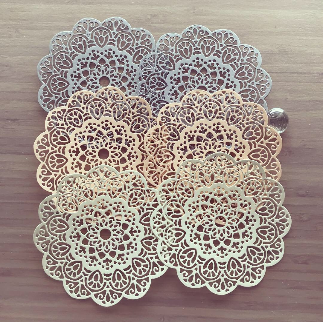 Paper Lace Doilies in Warm Pastel Colours, Cream Doilies, Orange ...