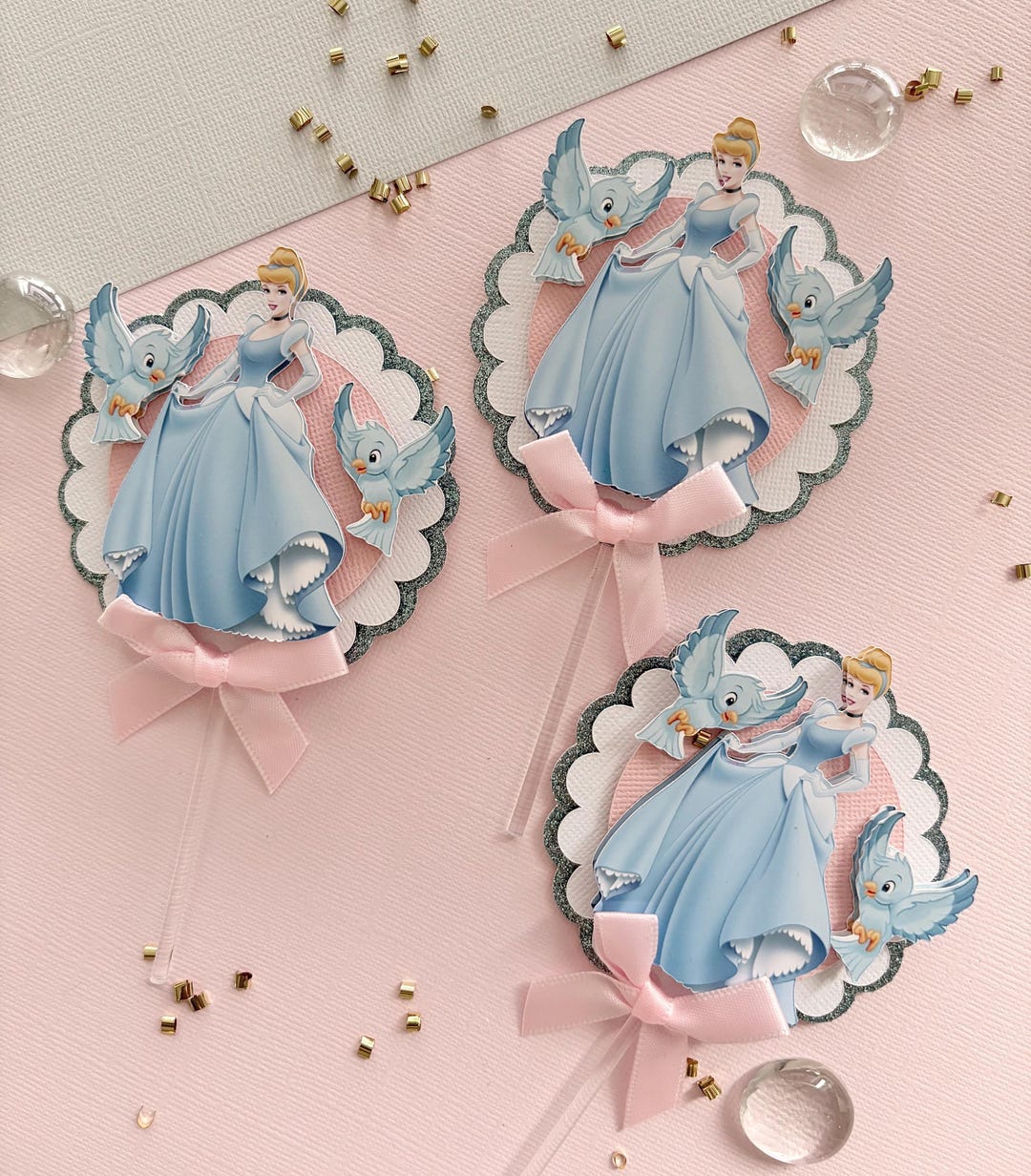 Princess Cupcake Topper, Pink Princess Cupcake Topper, Blue Princess ...