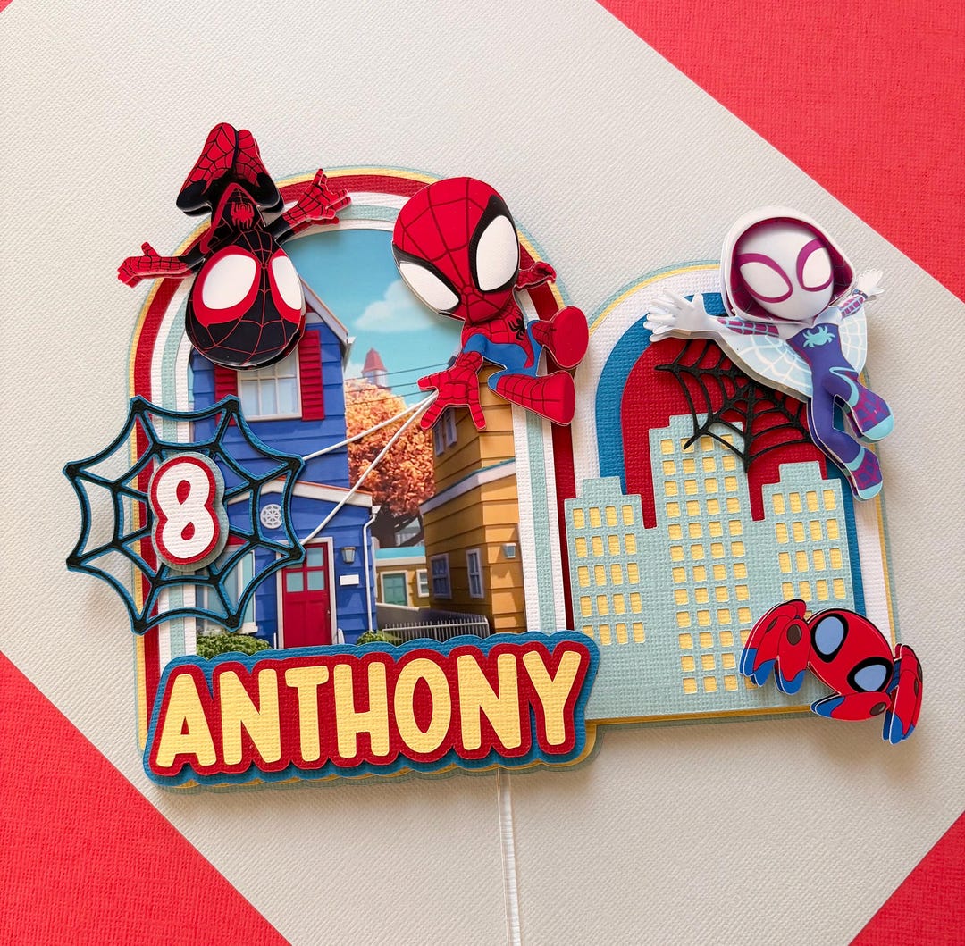 Spidey and His Amazing Friends Cake Topper, Customised Spidey Cake ...