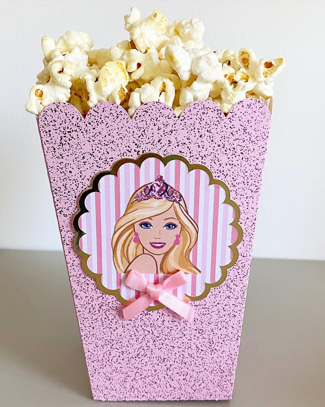 Barbie Popcorn Favour Boxes 4 Barbie Party Treat Boxes - Etsy