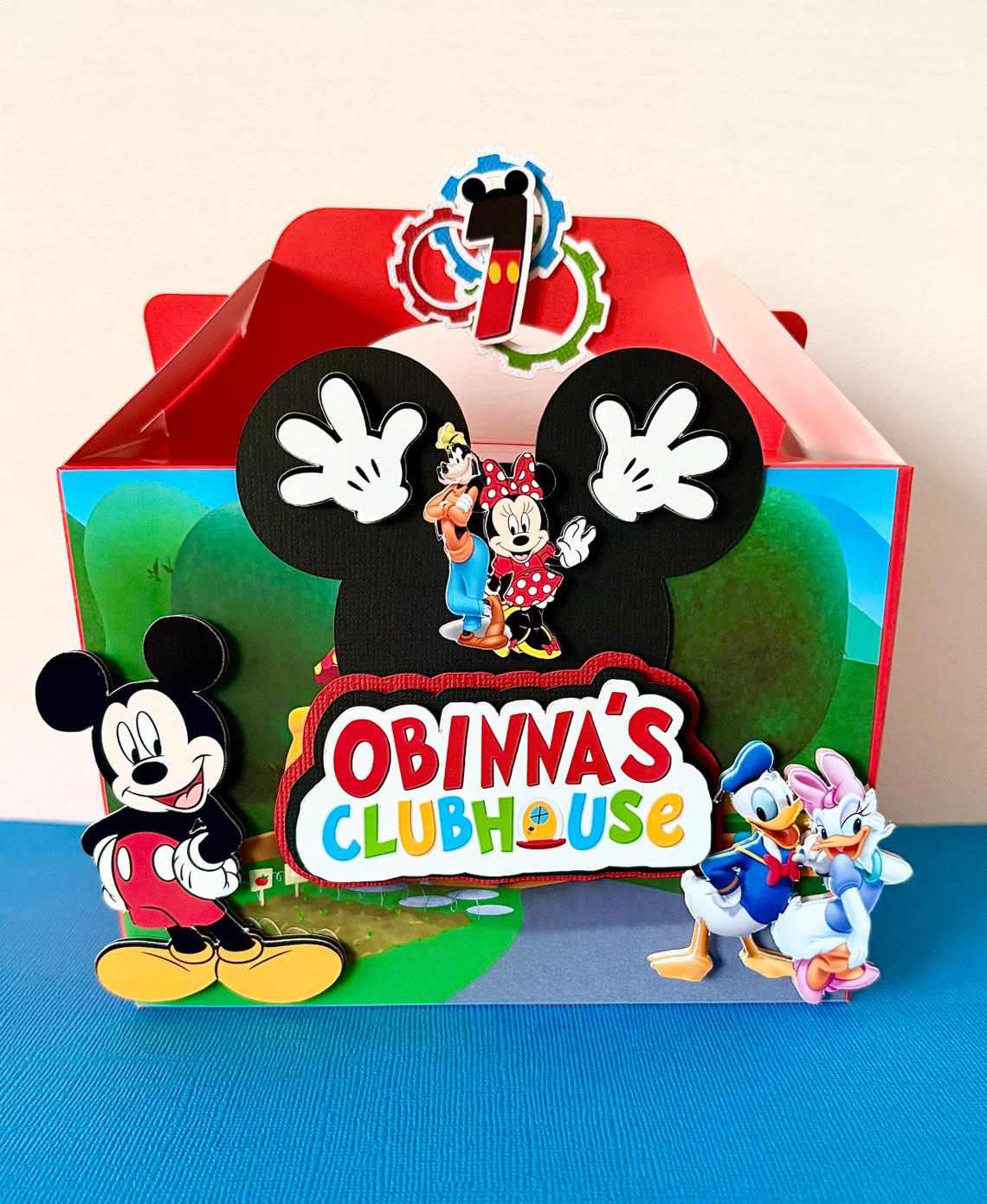 Mickey’s Clubhouse Party Box, Mickey Clubhouse Treat Box, Mickey Party ...