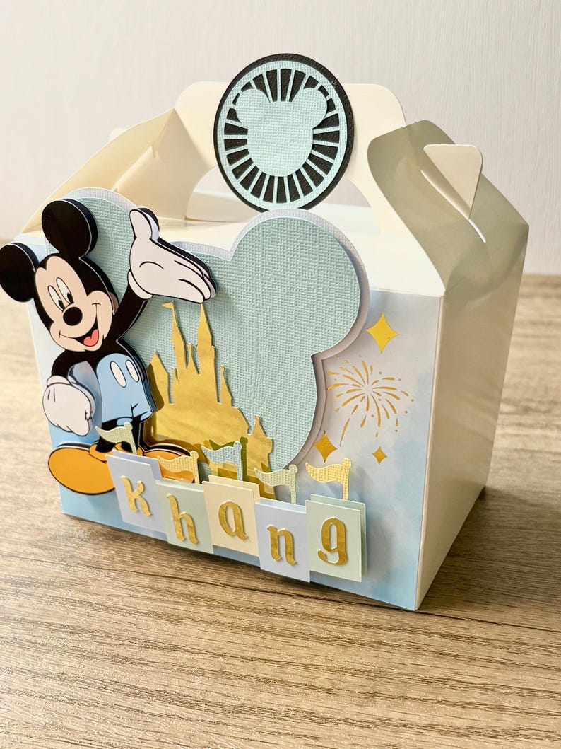 Minnie Mouse Personalise Gift Box, Mickey Mouse Favour Box, Blue Minnie ...