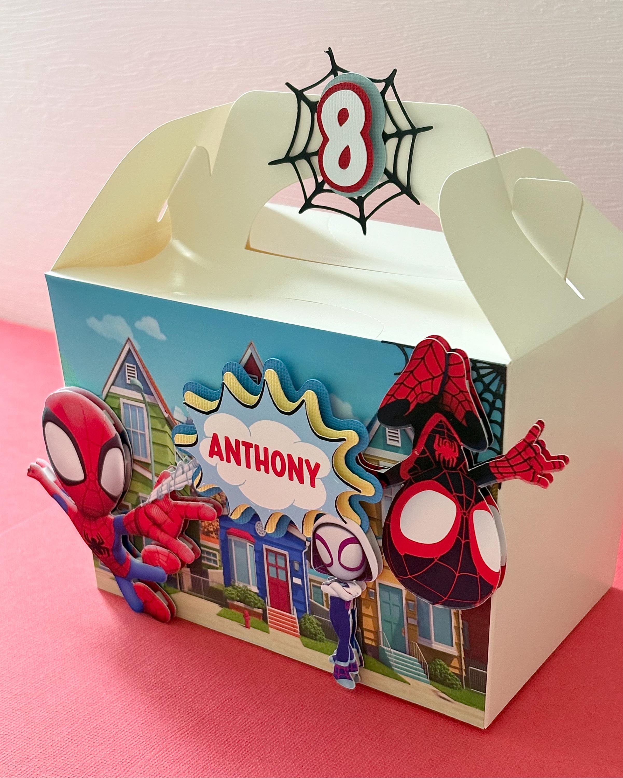 Personalised Spidey Party Box, Spider Party Box, Spidey Kids Treat Box ...