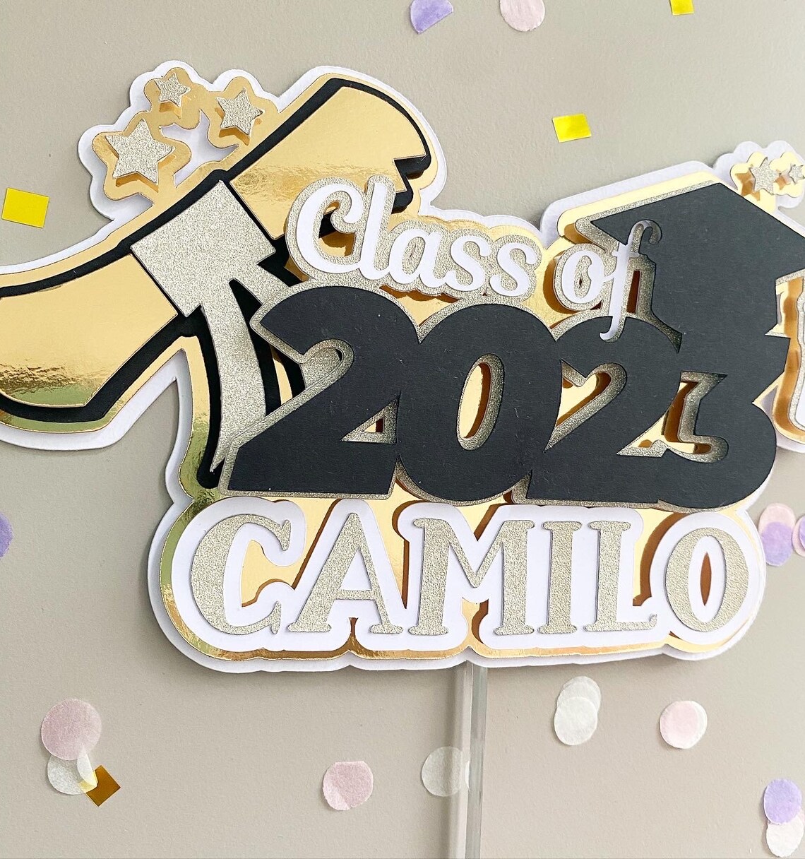 Graduation Personalised Cake Topper Class of 2023 Party - Etsy
