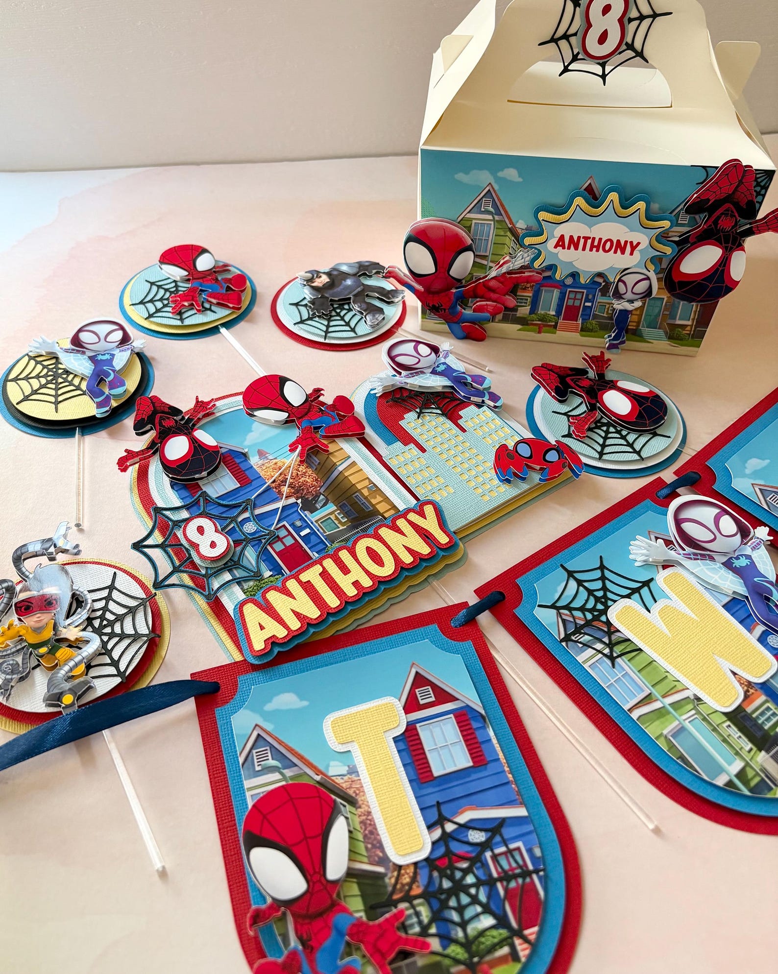 Personalised Spidey Party Box, Spider Party Box, Spidey Kids Treat Box ...