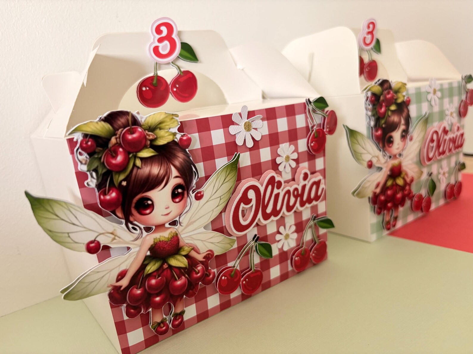 Cherry Party Box, Cherry Theme Box, Cherry Gable Box, Cherry Theme ...