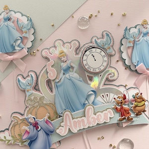 Princess Cupcake Topper, Pink Princess Cupcake Topper, Blue Princess ...