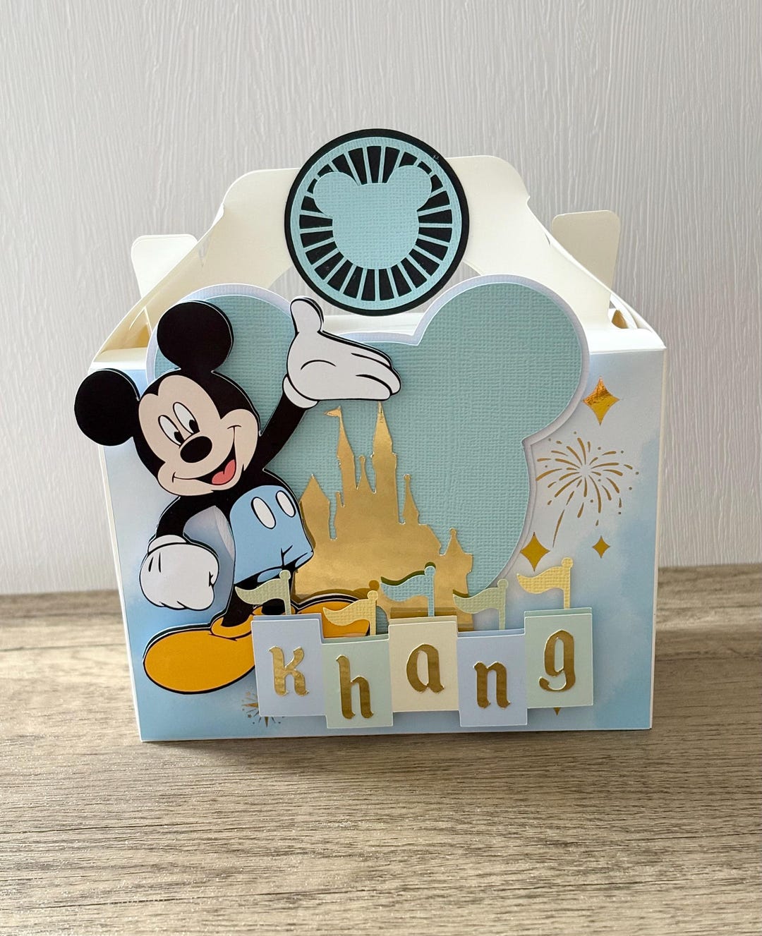 Minnie Mouse Personalise Gift Box, Mickey Mouse Favour Box, Blue Minnie ...