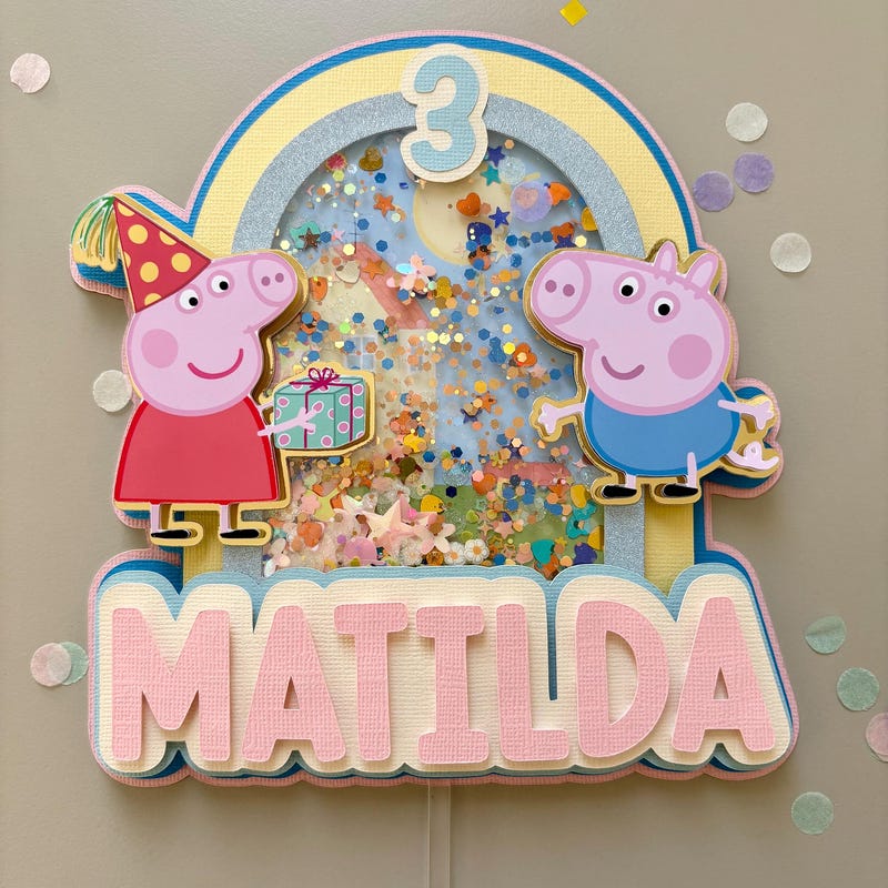 Peppa Pig Cake Topper - Etsy